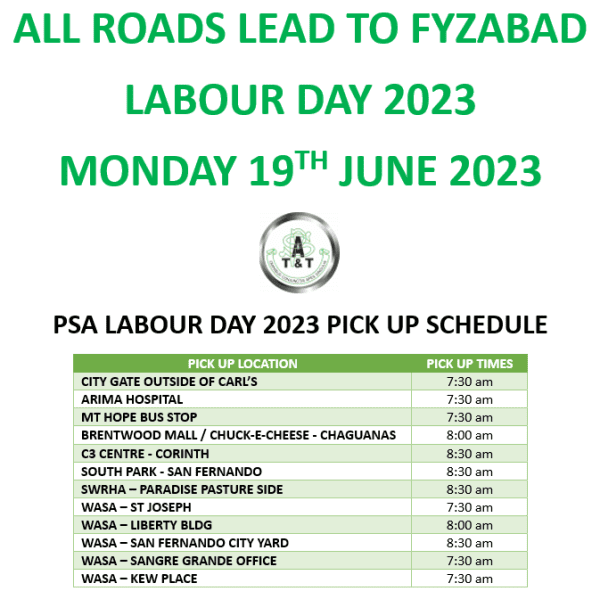 Labour Day 2023 Pick Up Schedule - Public Services Association