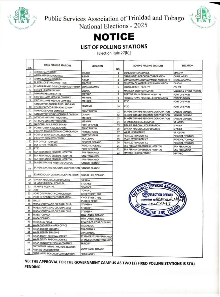 PSA National Election 2025 - Public Services Association