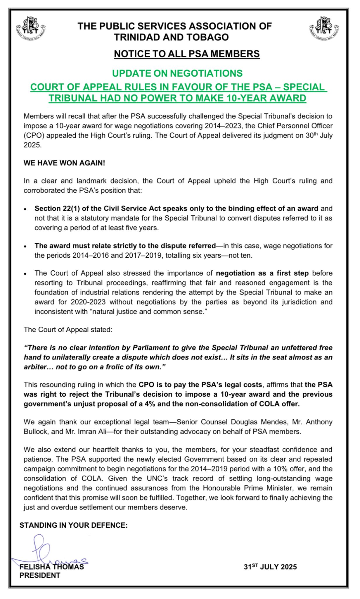 PSA Negotiations Bulletins Archives - Public Services Association